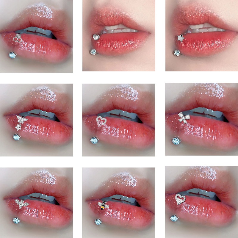 Jual Cincin bibir bola tanah liat lunak 4mm baja tahan karat, cincin ...