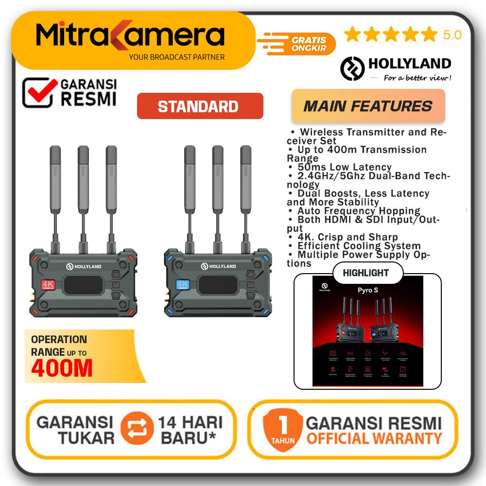 Jual Hollyland Pyro S 4K HDMI Wireless Video Transmission System ...