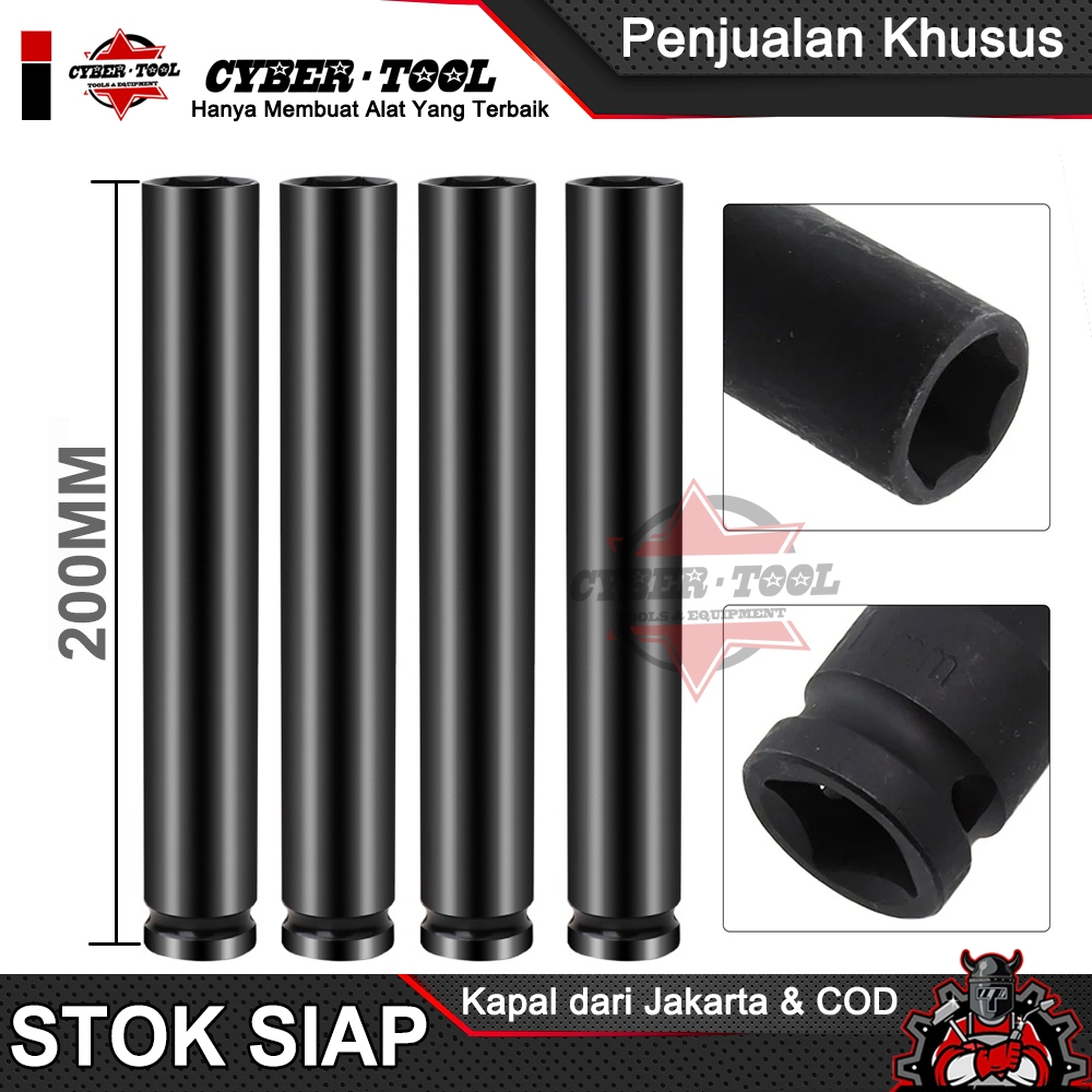 Jual 200mm mata kunci sok impact socket Panjang/mata sock set 1/2 ...