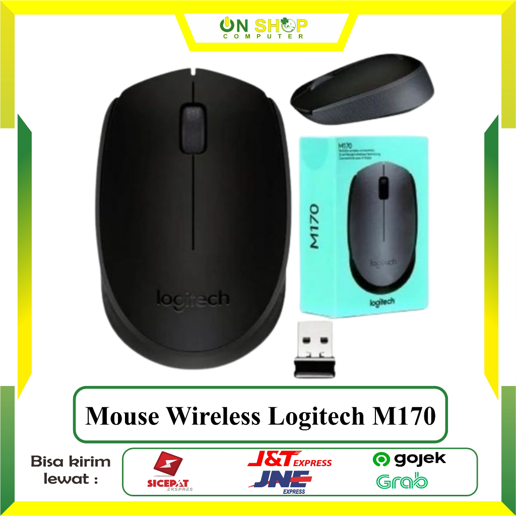 Jual Mouse Logitech M170 Wireless Mouse Nirkabel Original Hitam Garansi ...