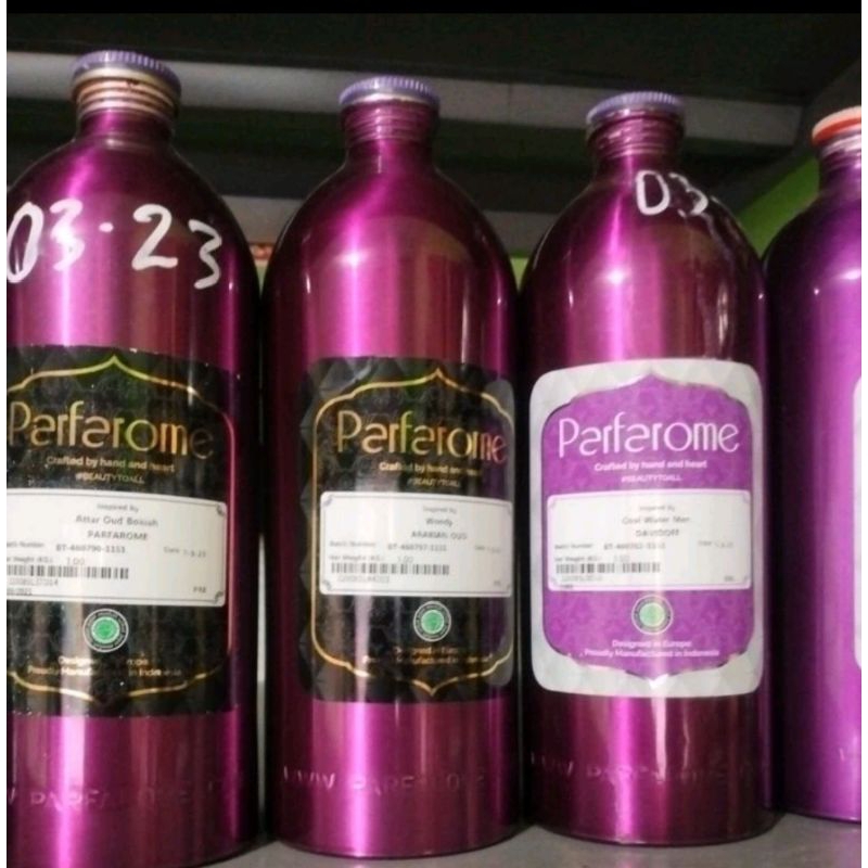 Jual BOTOL BARU KOSONG ALUMUNIUM UV WARNA UNGU MERK PEFAROME UKURAN ...