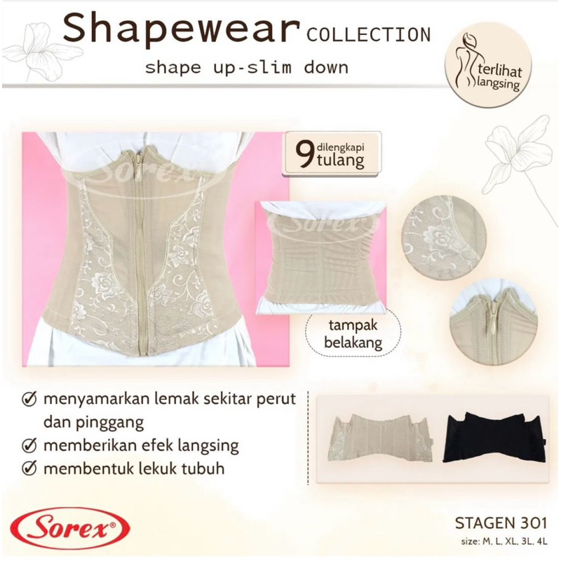 Jual Stagen Korset | korset pelangsing perut Sorex 301 shapewear ...