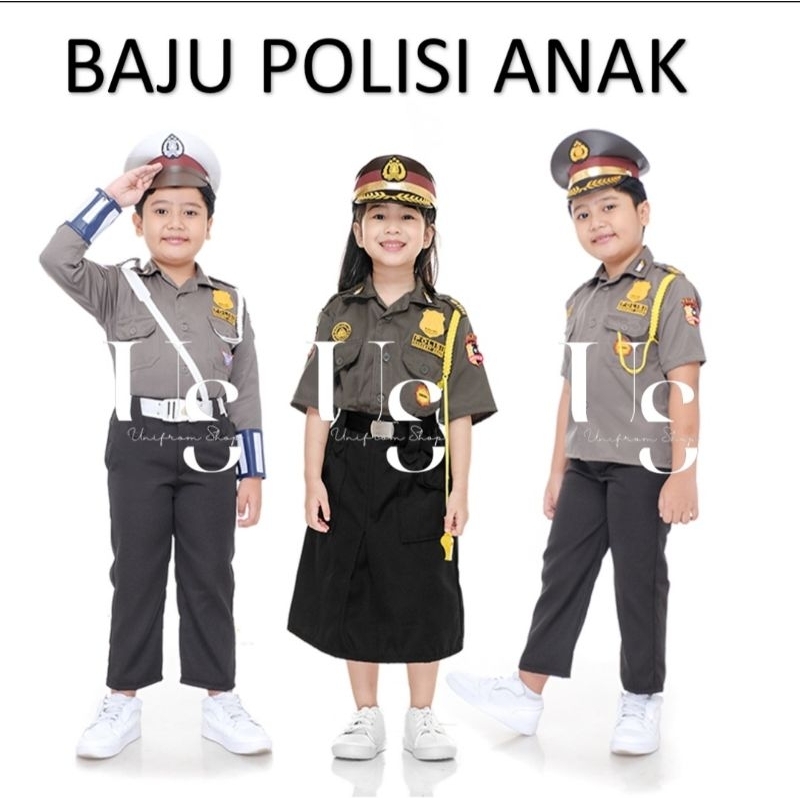 Jual BAJU SETELAN POLISI ANAK LAKI LAKI PEREMPUAN COWOK CEWEK ROK ...