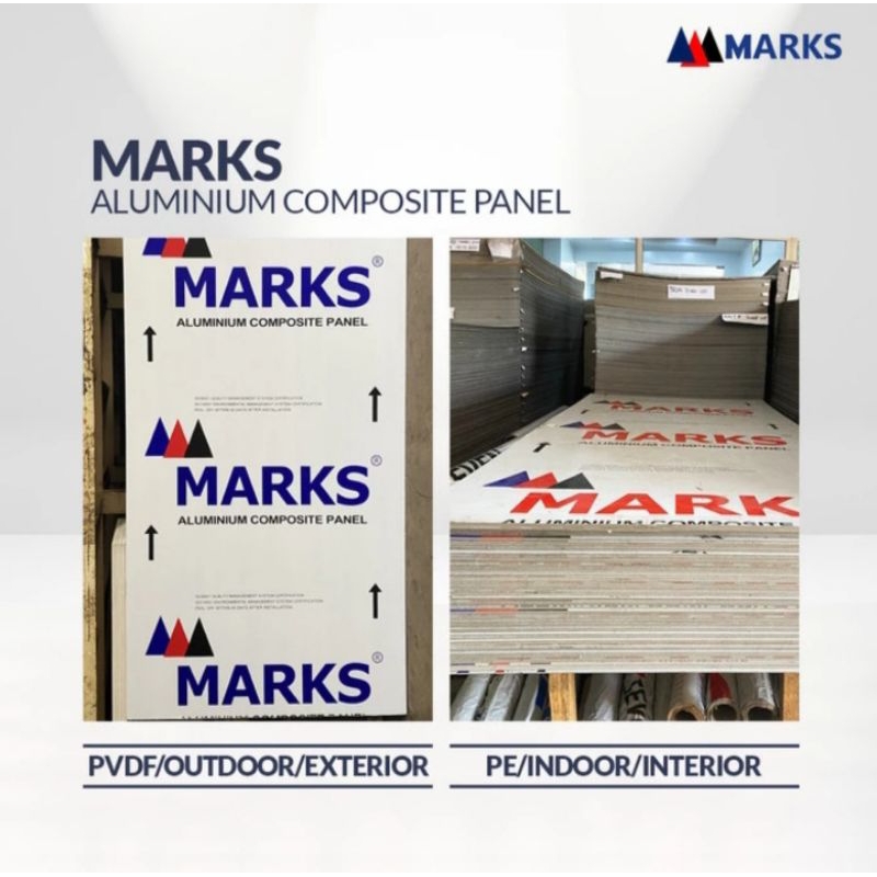 Jual ACP MARKS 4MM PVDF 0.30 1220 x 2440 Warna Glossy & Solid | Shopee ...
