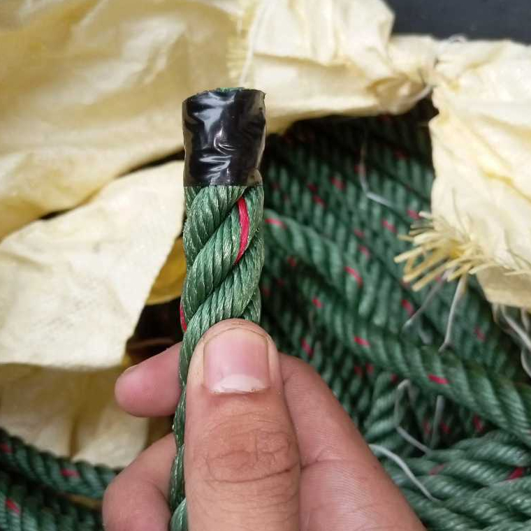 Jual 1 Roll Tali Tambang 18mm -+220 Meter Plastik PE Hijau Bintik Merah ...