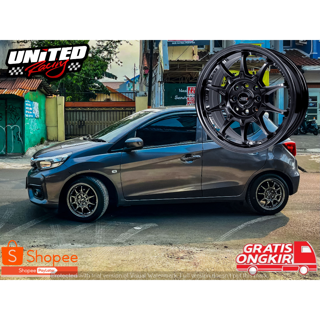 Jual VELG MOBIL RACING RING 15 HSR BOROKO SRD HYPER BLACK R15 PELEK MOBIL BRIO AGYA | Shopee ...