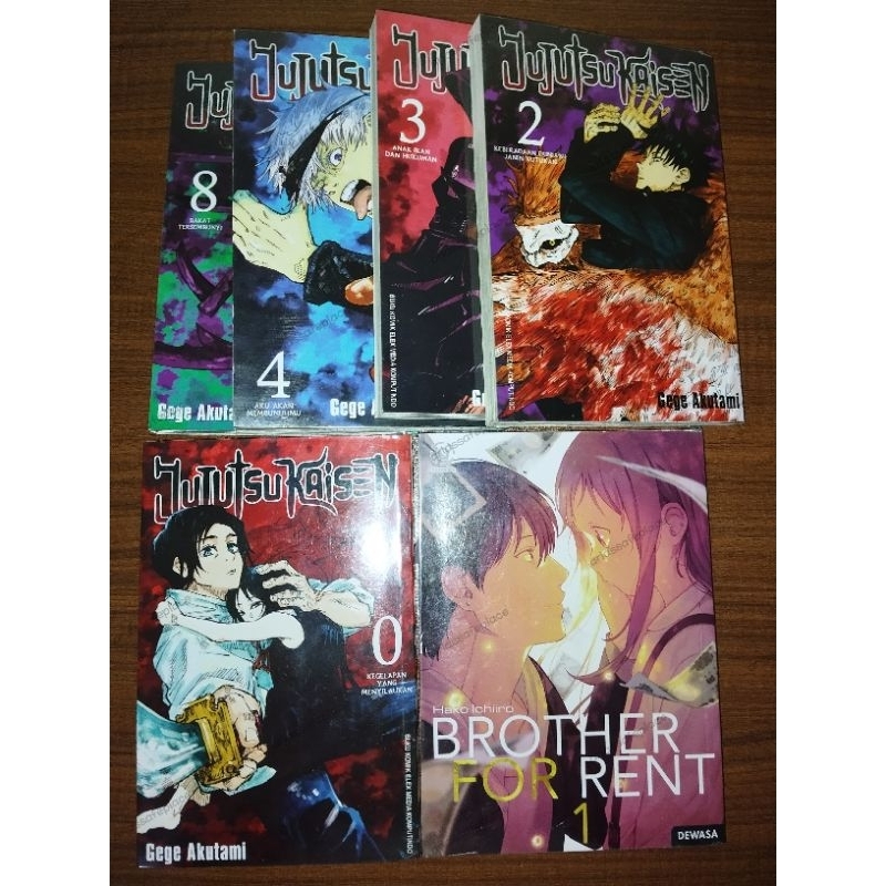 Jual Preloved komik jujutsu kaisen & brother for rent (Baca desk ...