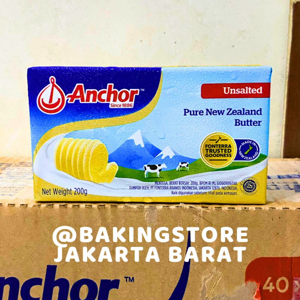 Jual Anchor Unsalted Butter 200 Gram | Shopee Indonesia