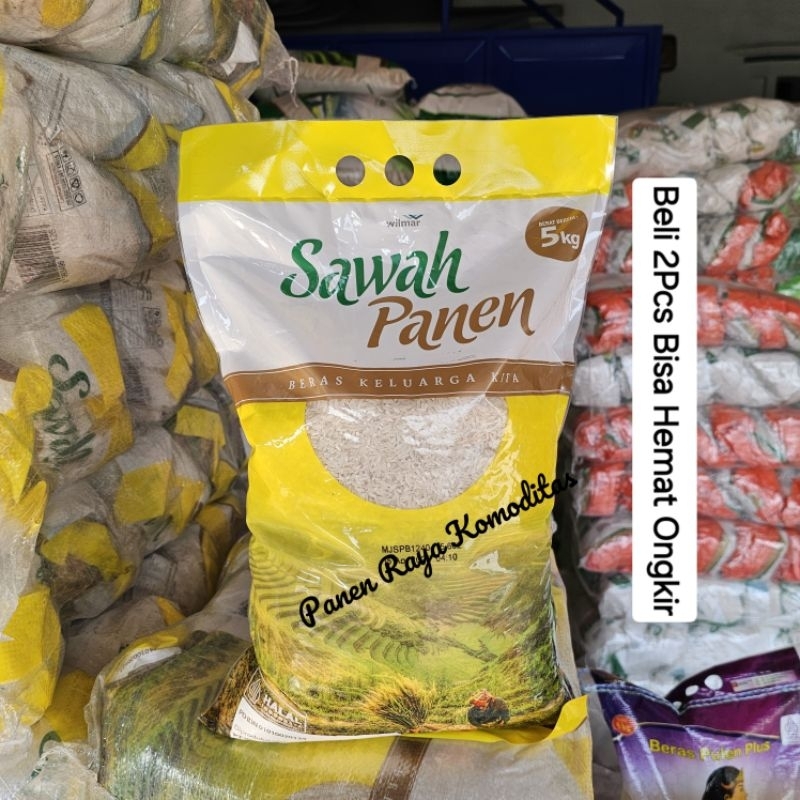 Jual Beras Sawah Panen Wilmar 5kg | Shopee Indonesia