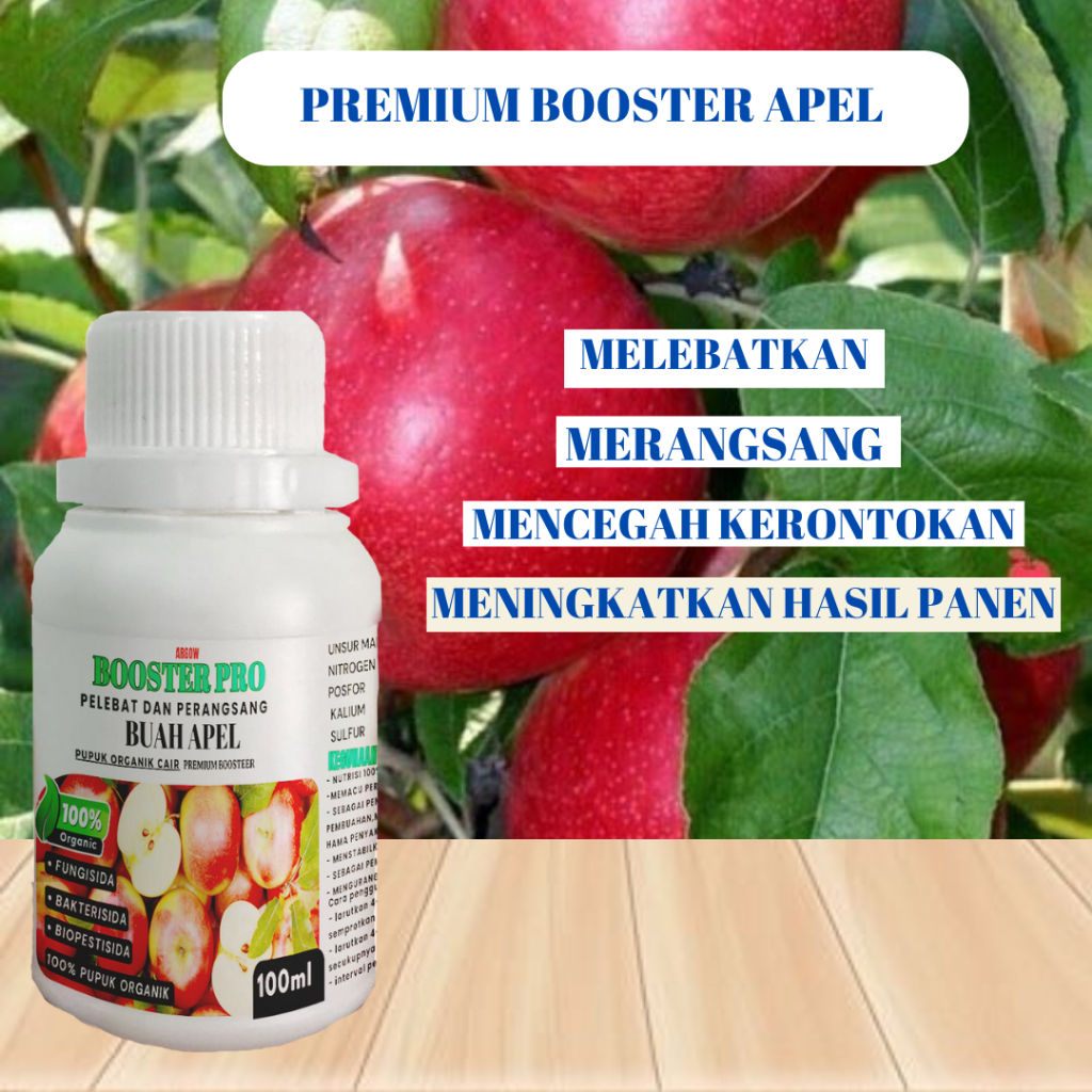Jual Pupuk Booster pro APEL 100ml Pelebat Buah Perangsang Terbaik Semprot dan Siram | Shopee ...