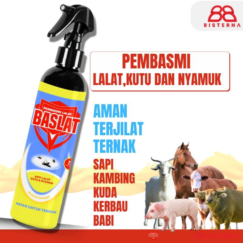 Jual BASLAT obat luka ternak pembasmi lalat kutu dan nyamuk, obat luka ...