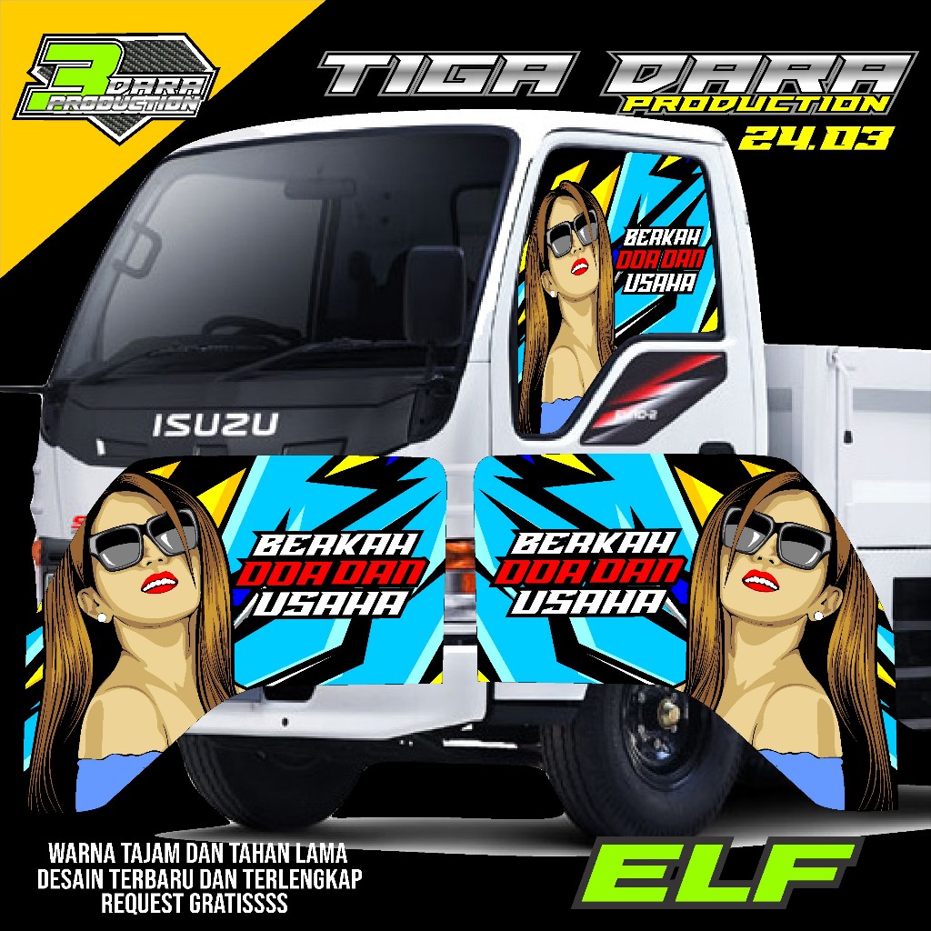 Jual One Way Truk Elf, Stiker Kaca Samping Truk Elf, Stiker One Way ...