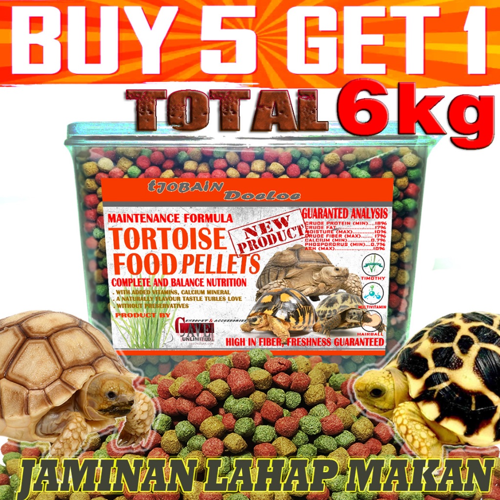 Jual MAKANAN TORTOISE SULCATA PAKAN PELET KURA KURA DARAT TORTO FOOD ...