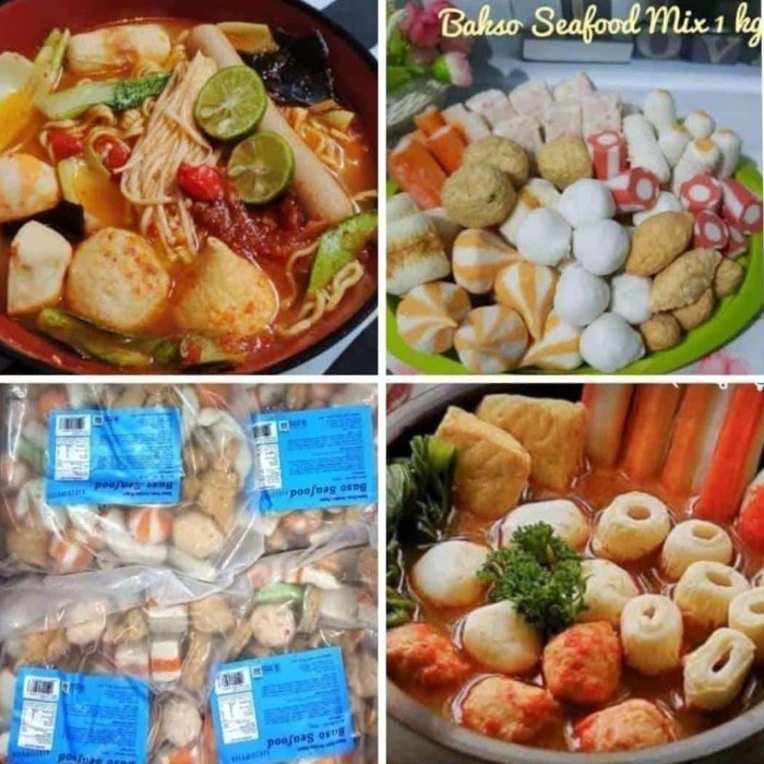Jual Aneka baso seafood mix bakso steamboat 1kg | Shopee Indonesia