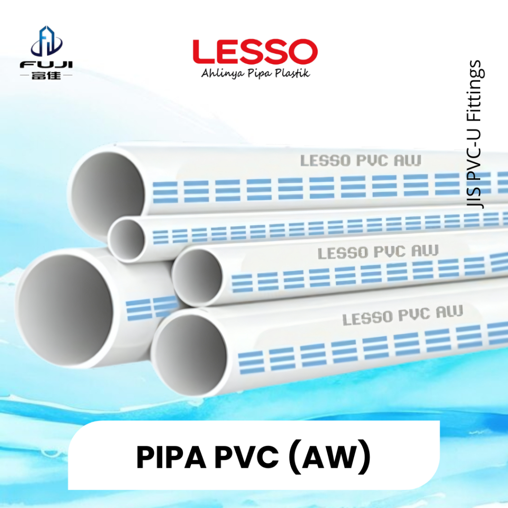 Jual Pipa PVC Lesso Type AW 4 Meter Per Batang Untuk Air Bersih | Shopee Indonesia