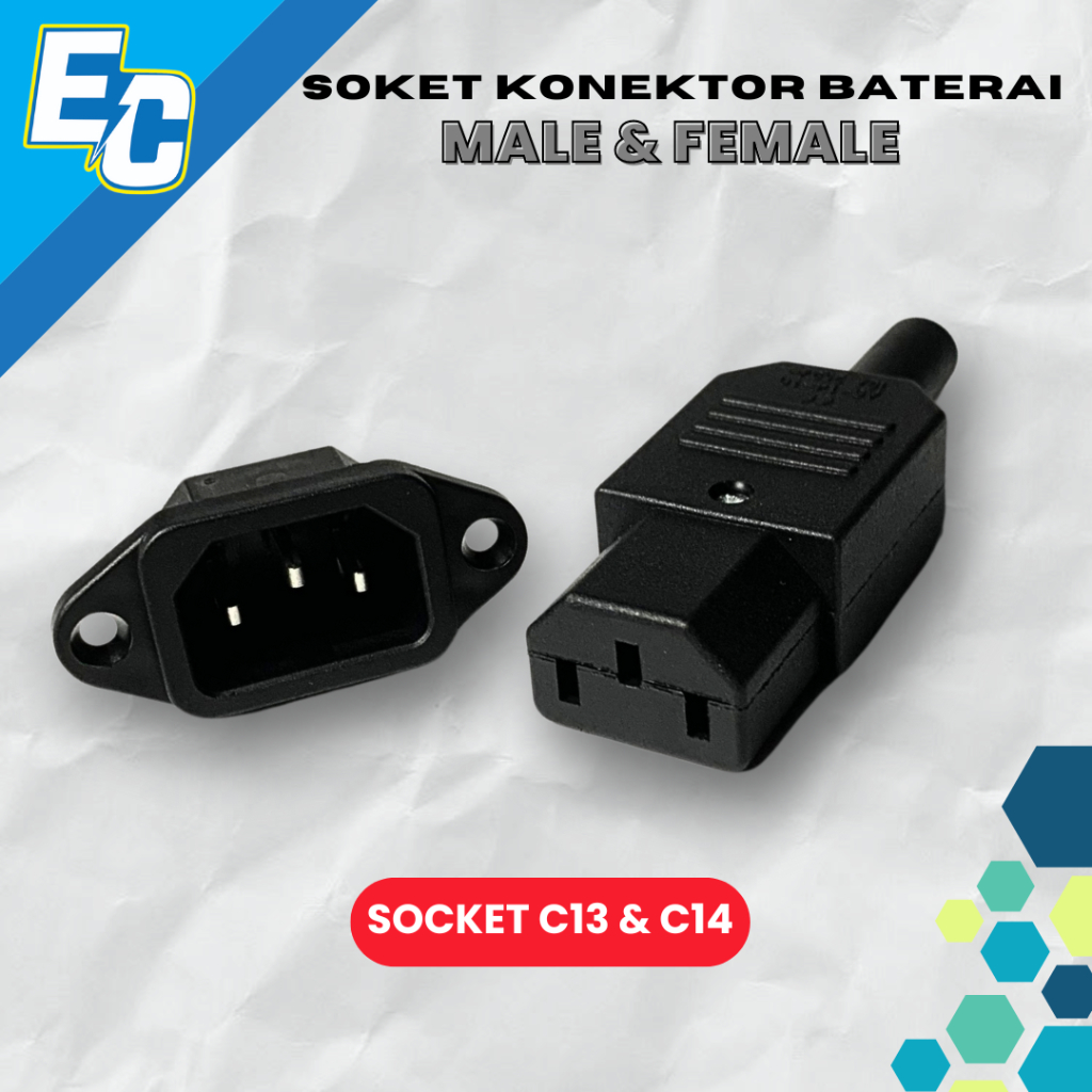 Jual Socket Soket C13 Female & C14 Male | Shopee Indonesia