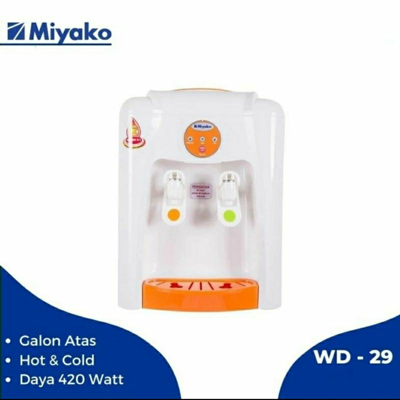 Jual Miyako WD-29 PXC Dispenser Meja Air Panas & Dingin Galon Atas ...