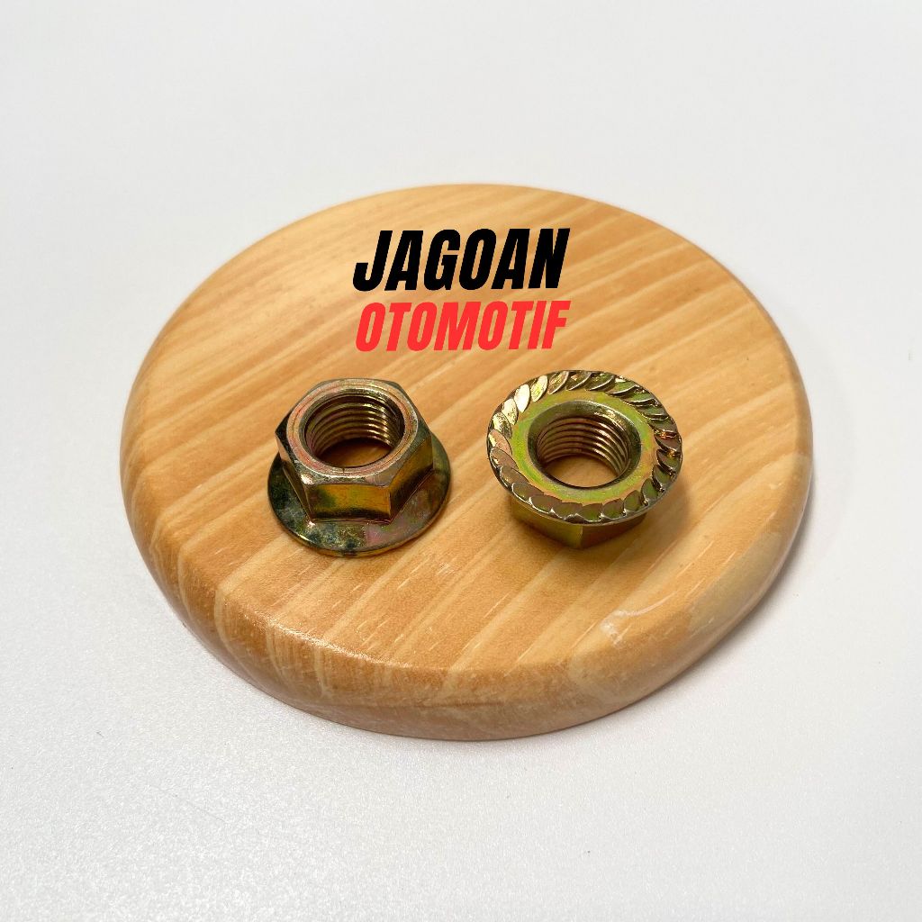 Jual Mur Flange Nut M12 Kunci 17 Kuning | Shopee Indonesia