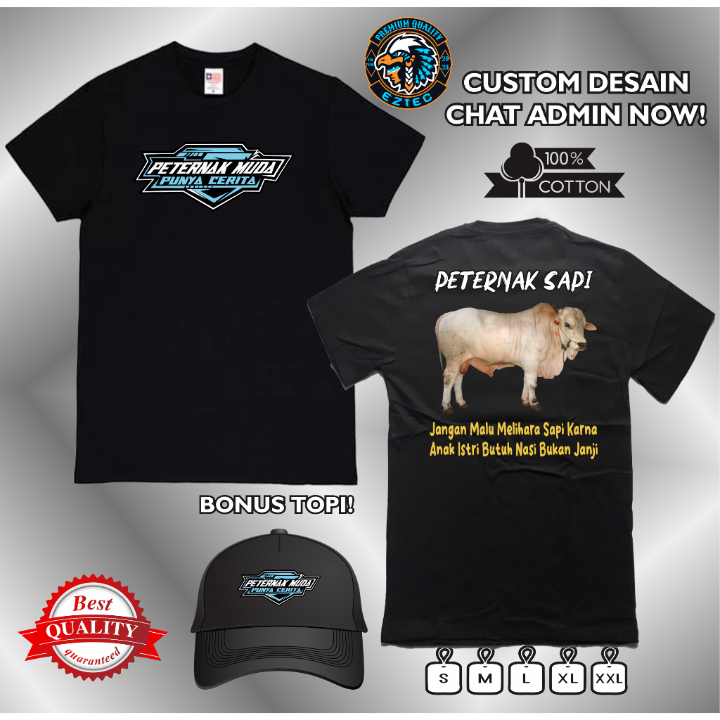 Jual KAOS PETERNAK MUDA PUNYA CERITA PETERNAK SAPI DESAIN KAOS PROFESI ...