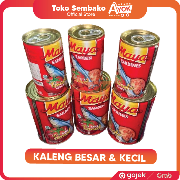 Jual Maya Sarden Saus Tomat Kaleng Besar (425gr) & Kaleng Kecil (155gr ...