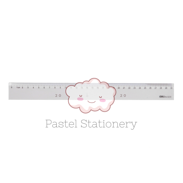 Jual Penggaris Plastik Deli 30cm E6230 - Plastic Ruler Deli 30 cm ...