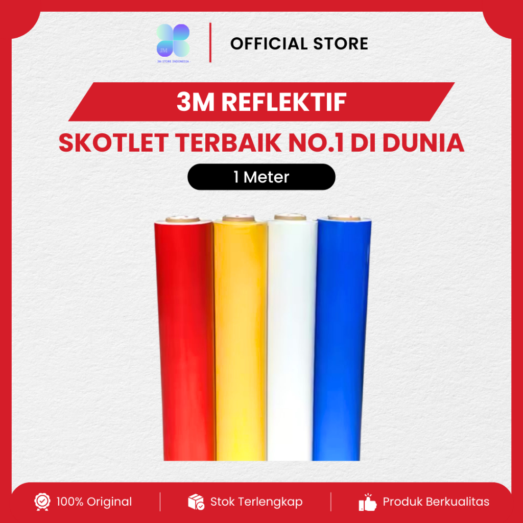 Jual Skotlet Reflektif 3M 610 Reflective Scotlight 1 Meter Stiker ...
