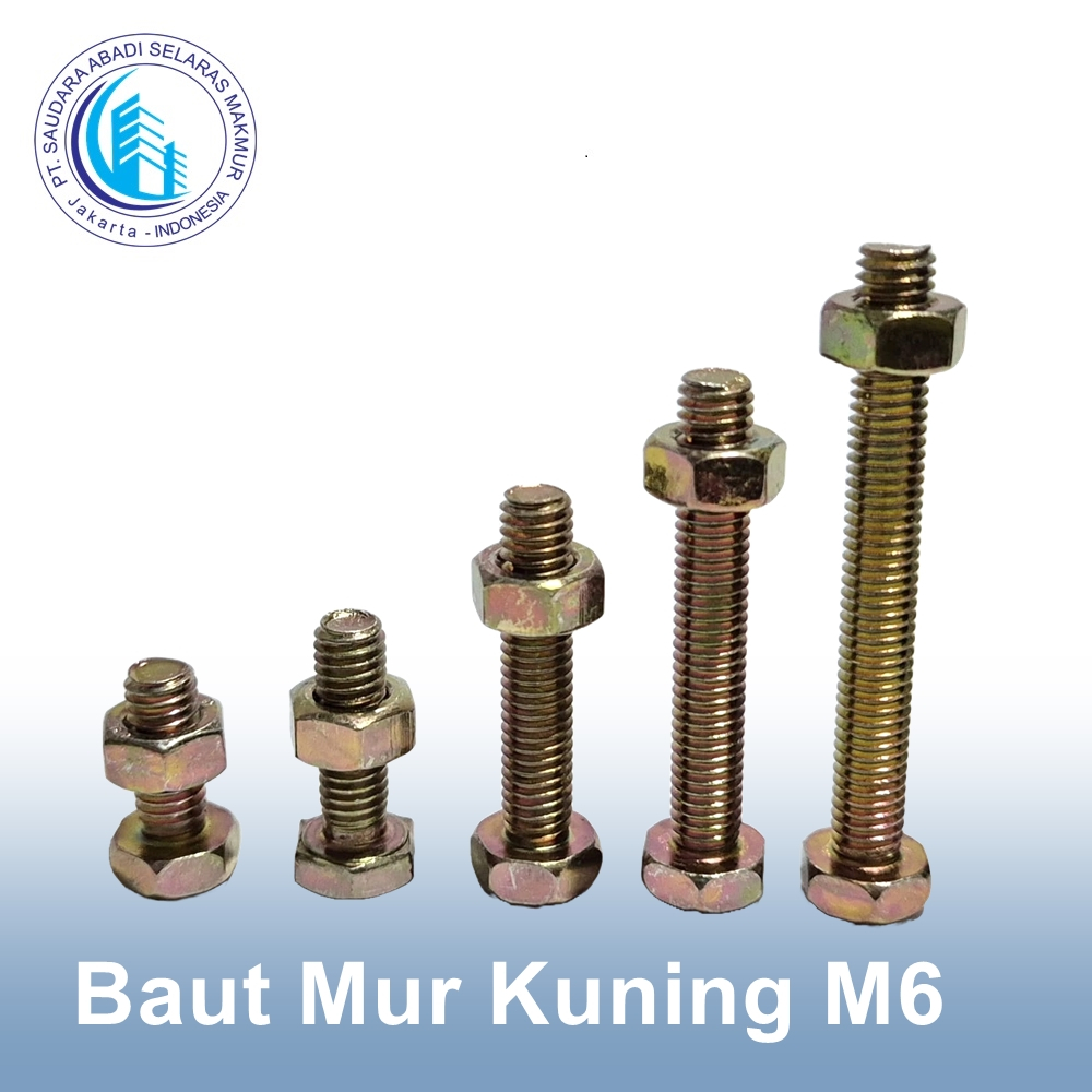 Jual Baut Mur Kuning M6 | Shopee Indonesia