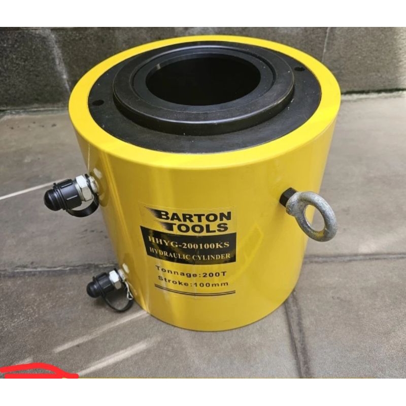Jual Hydraulic cylinder hollow plunger double 100 Ton 200 Mm BARTON | Shopee Indonesia