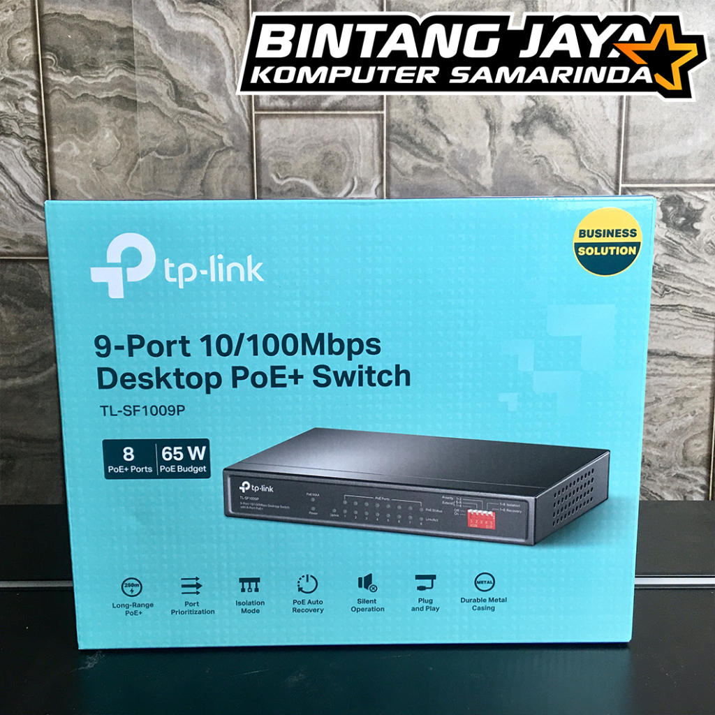 Jual TP-Link TL-SF1009P 9-Port 10/100Mbps Desktop Hub Switch with 8 Port PoE+ | Shopee Indonesia