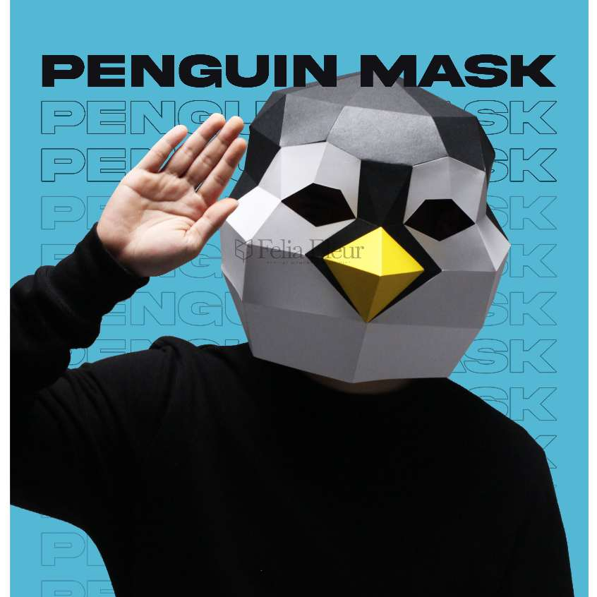 Jual Papercraft Topeng Penguin Mask 3D Unik Acara Pesta Anak Foto Alat ...