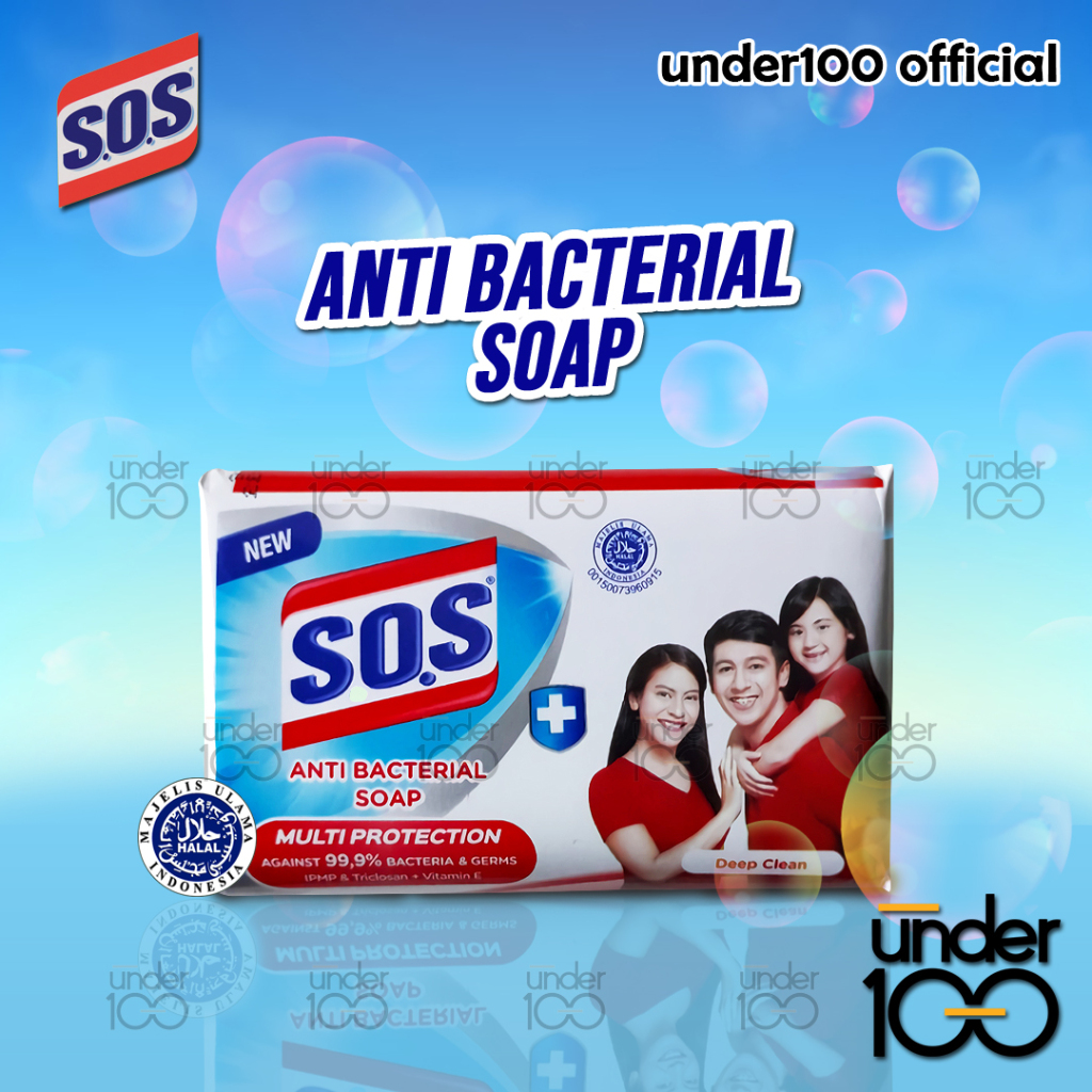 Jual Under100 SOS Anti Bacterial Bar Soap Deep Clean Sabun Batang 70gr | Shopee Indonesia