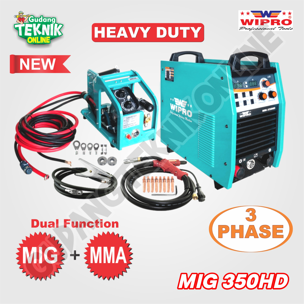 Jual Mesin Las MIG 350 500 WIPRO MIG-350HD MIG-500HD / Mesin Las Listrik Trafo Travo MIG MMA 350 ...
