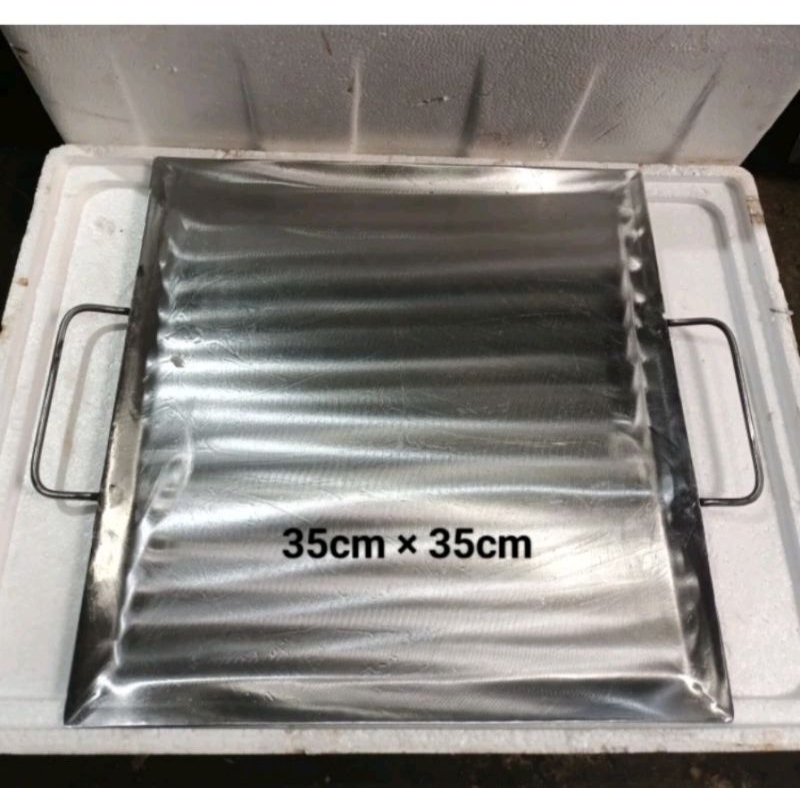 Jual Kuali Roti Bakar / Burger bahan plat besi ukuran 35 x 35cm ...