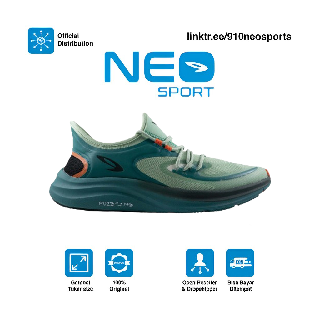 Jual 910 Sepatu Lari HYOUGEN 1.0 HIJAU JADE/HIJAU TUA/JINGGA | Shopee ...