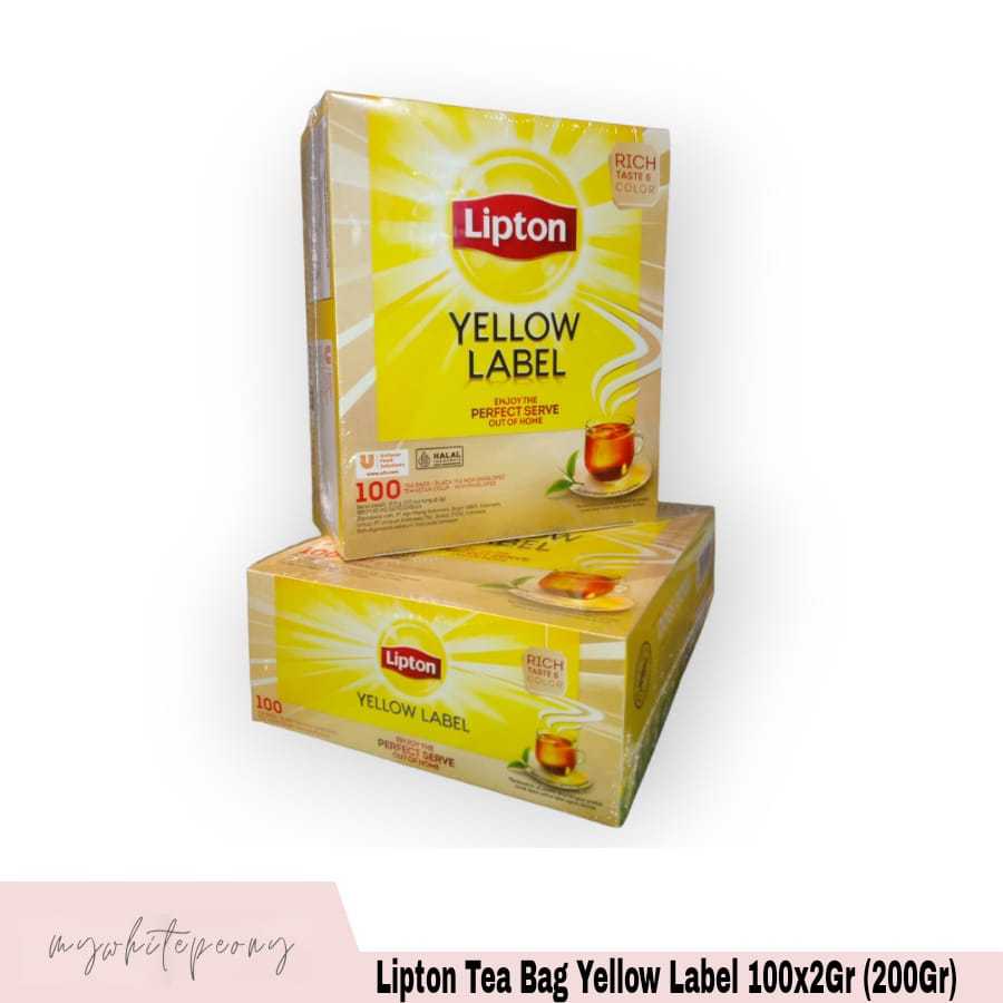 Jual Lipton Tea Bag Yellow Label 100 x 2 Gr ( 200Gr ) | Shopee Indonesia