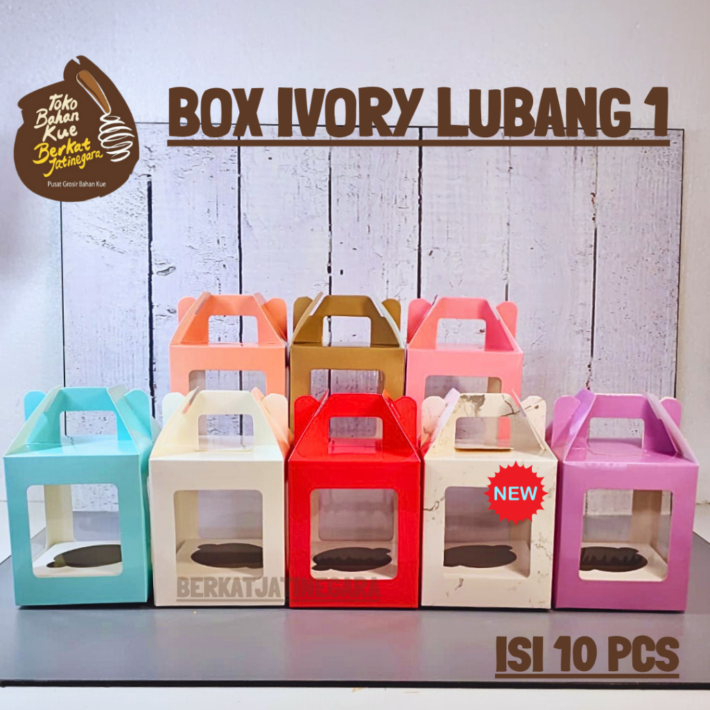 Jual BOX CUPCAKE 1 IVORY ISI 10 PCS / DUS CUPCAKE / BOX MUFFIN SATUAN ...