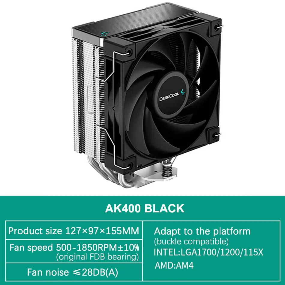 Jual Deepcool AK400 12CM - CPU COOLER + BRACKET LGA 1700 - BLACK ...