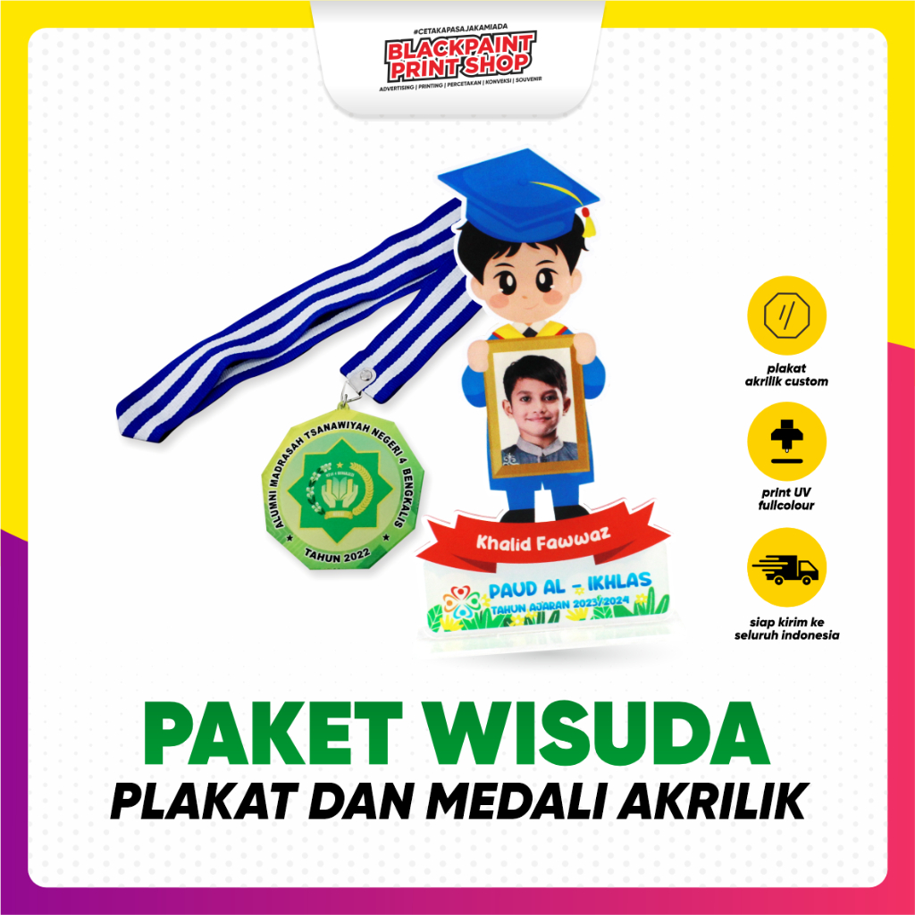 Jual Paket Wisuda/Medali Akrilik/Plakat Akrilik/Graduation/Happy ...