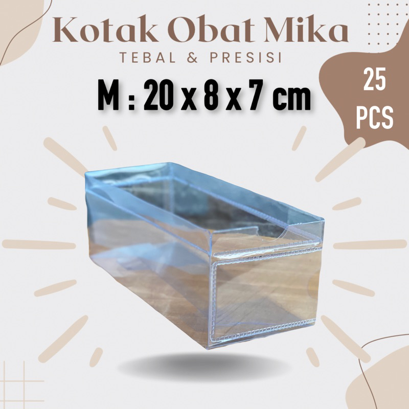 Jual [25pcs] Kotak Obat Mika Plastik Apotek 20x8x7 M | Shopee Indonesia