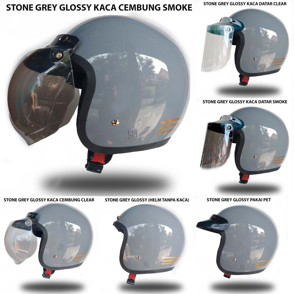Jual HELM BOGO GARIS 3 Clasic RETRO CLASSIC cewe cowo dewasa bagus ...