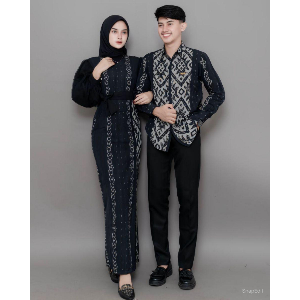 Jual Baju couple dress padma black dress kondangan baju pasangan dress ...