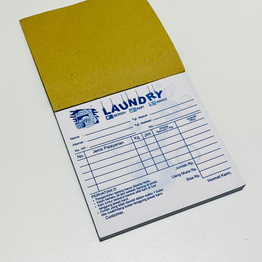 Jual Nota Laundry 2 Ply / Nota Laundry Kiloan Termurah / Nota Laundry 2 ...