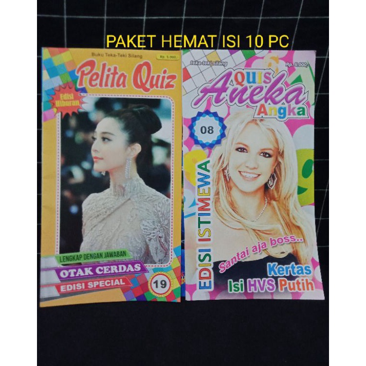 Jual Paket Hemat isi 1 Pc Buku TTS Teka Teki Silang Angka dan kuis Buku ...