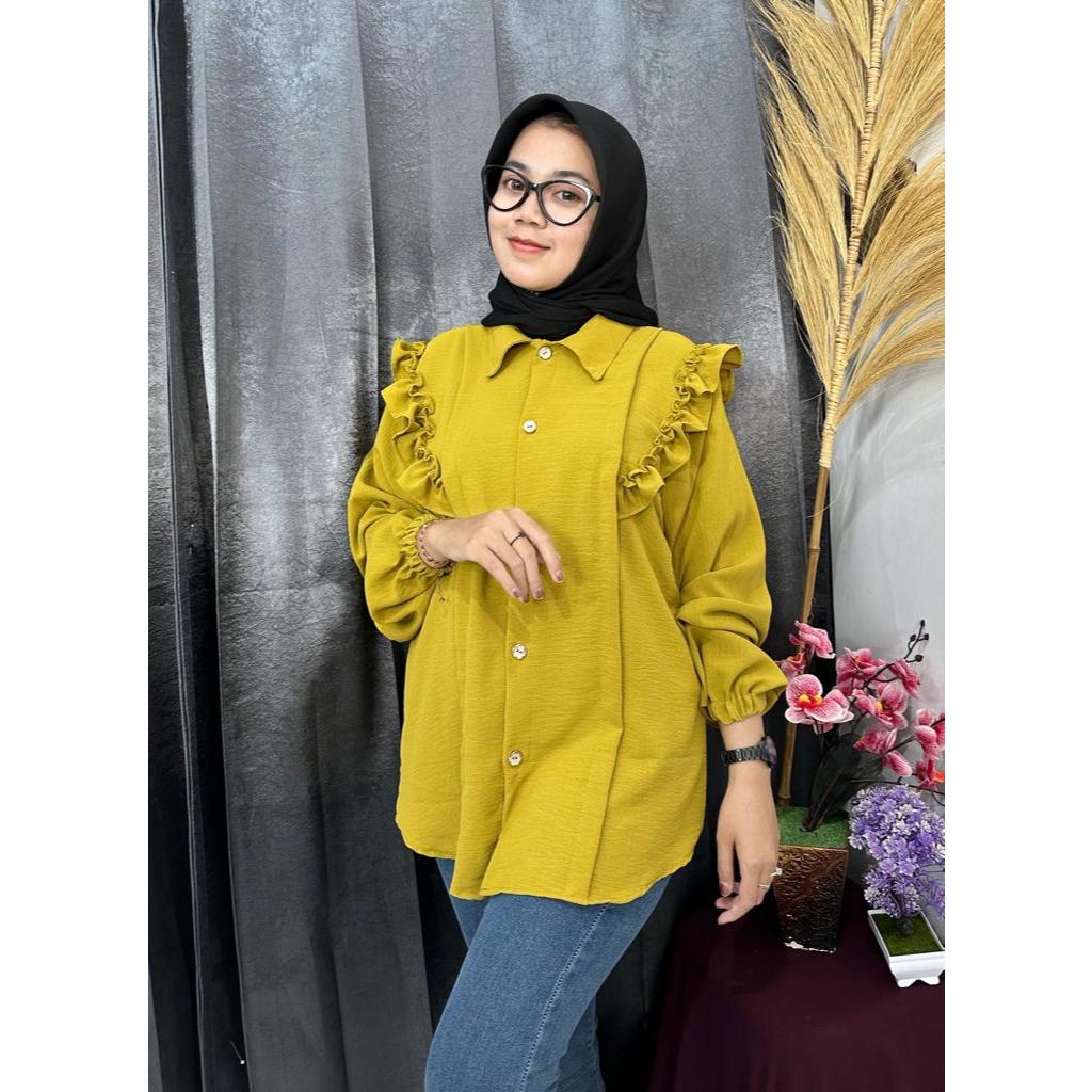 Jual DALILA ATASAN KEMEJA WANITA KEKINIAN BLOUSE LENGAN PANJANG ...