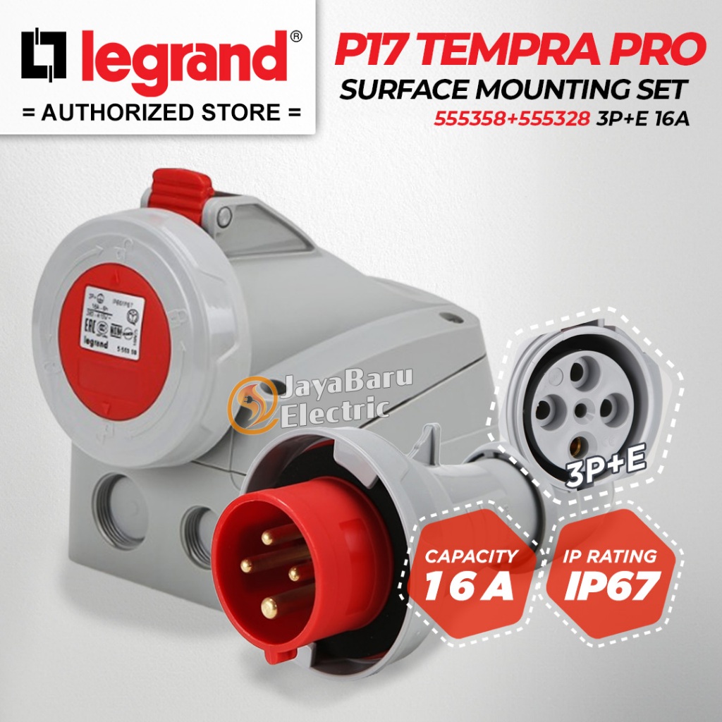 Jual Legrand Paket 1 Set Plug Surface Mounting Socket 3P+E 4 Pin 4Pin ...
