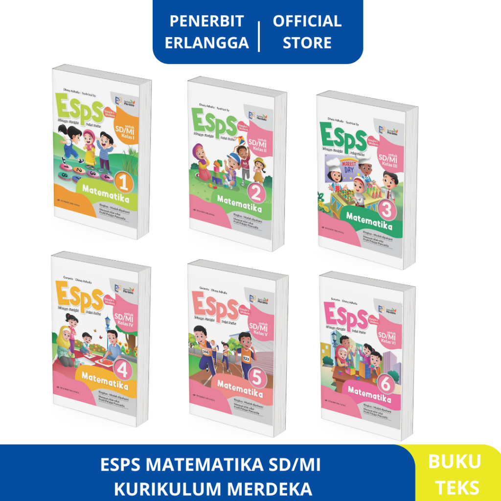 Jual ESPS MATEMATIKA SD KELAS 1 2 3 4 5 6 ERLANGGA KURIKULUM MERDEKA -ERLANGGA | Shopee Indonesia