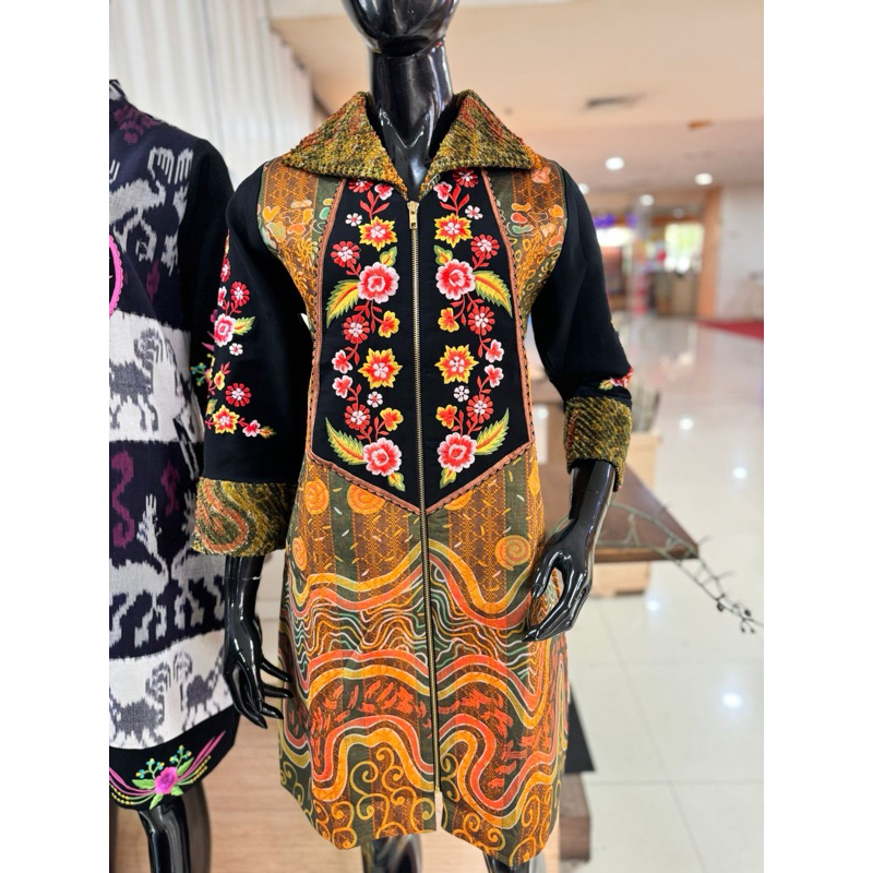 Jual DRESS BATIK BAHAN TENUN COMBINASI JAITAN BORDIRAN EXCLUSIVE ...