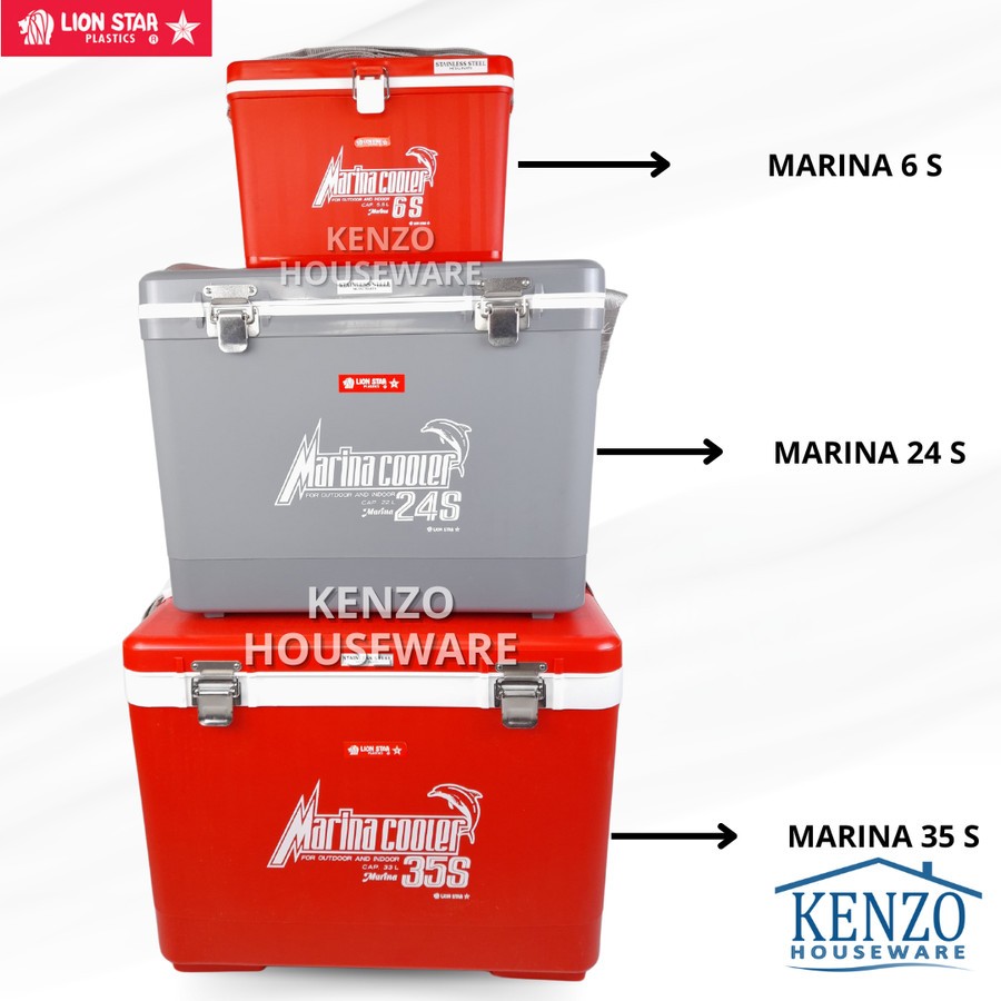 Jual LION STAR Cooler Box Marina 35 S 33 LITER Ice Cool Thermos Kotak ...