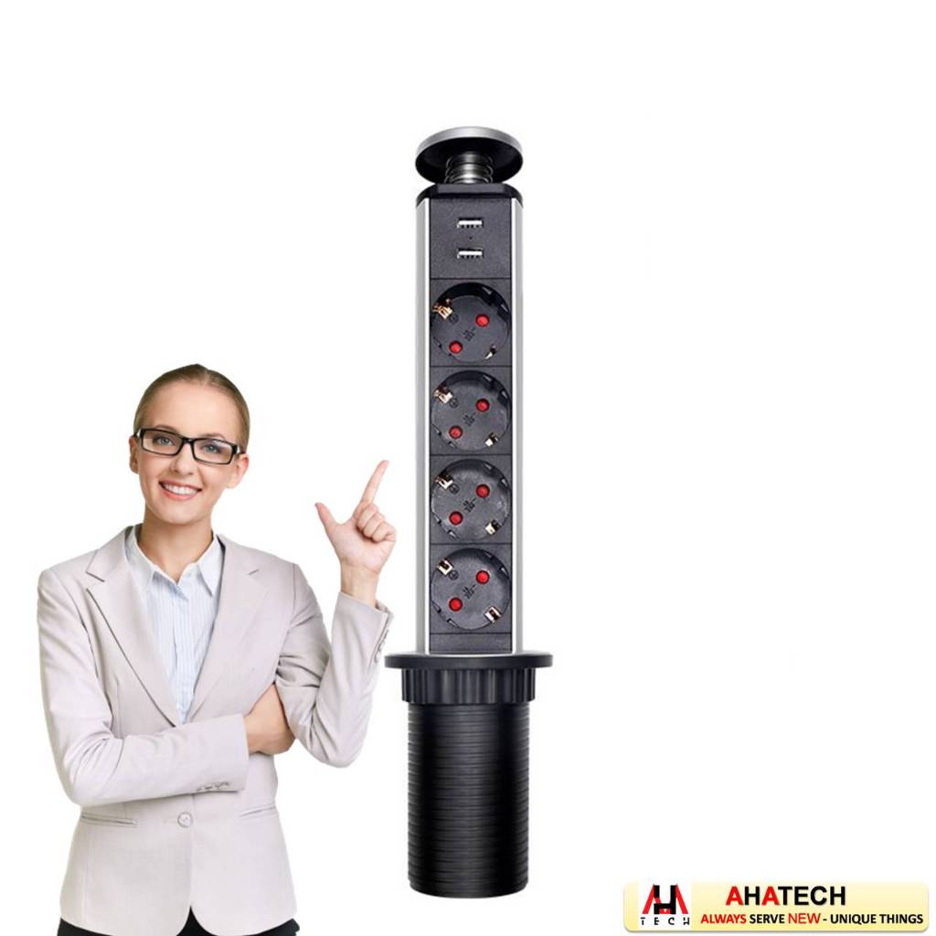 Jual Stop Kontak Tanam Meja Lantai Pop Up Electric Plug Socket with USB ...