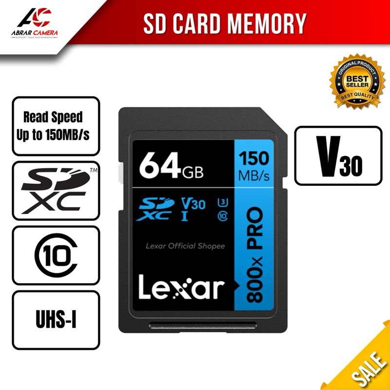 Jual Memory Card Lexar 64Gb 95mbps Class 10 Blue Series / Kartu Memori ...